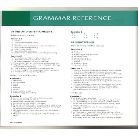 Grammar reference outcomes | DOC