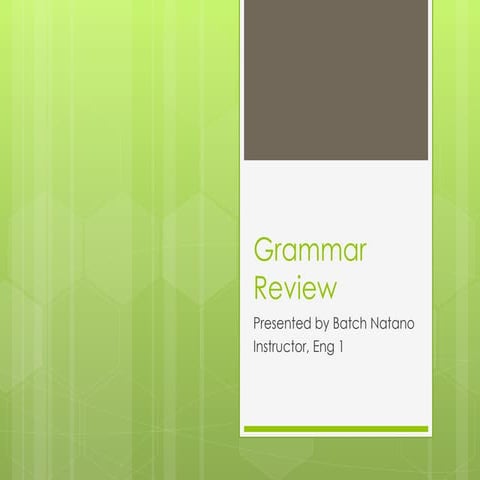 Grammar review | PPT