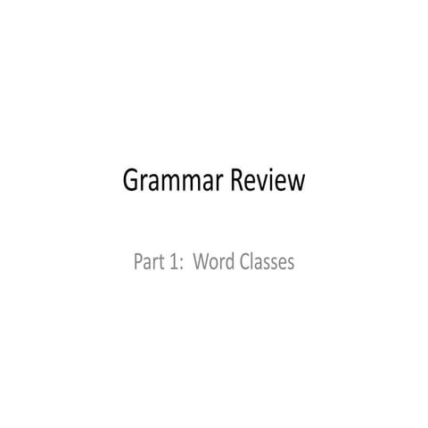Grammar review | PPTX
