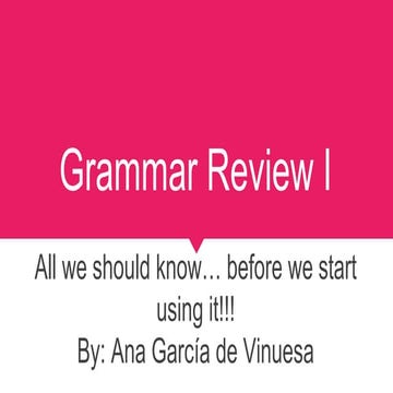 Grammar review 6th grade | PPTX
