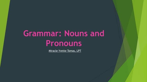 Proper Nouns and Common Nouns | PPT