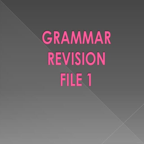 Grammar revision file 1 | PPTX