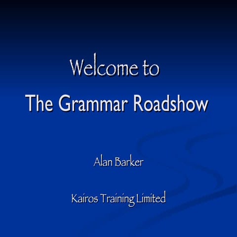 Grammar Roadshow Slides | PPT