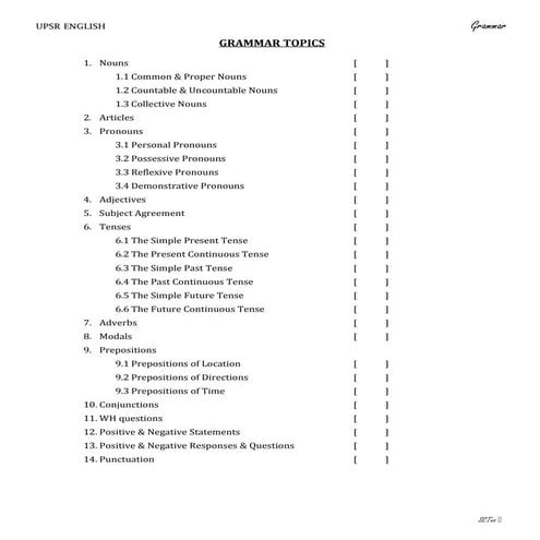 Grammar Topics | DOC
