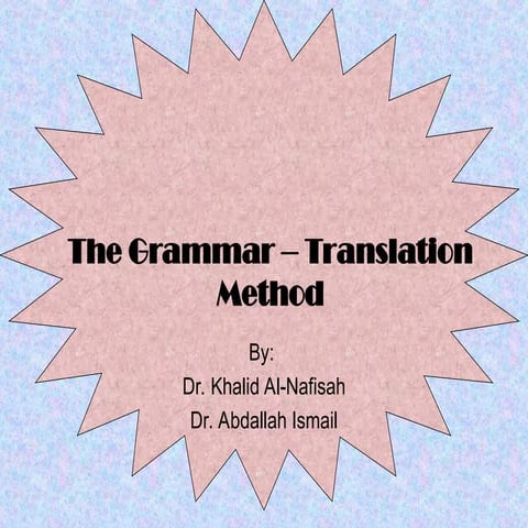 Grammar _ Translation Method teaching met | PPT