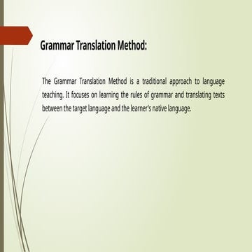 Grammar Translation Method, from a PEEI PROGRAM | PPTX