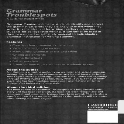 Grammar troublespots an editing guide for students 3rd ed | PDF