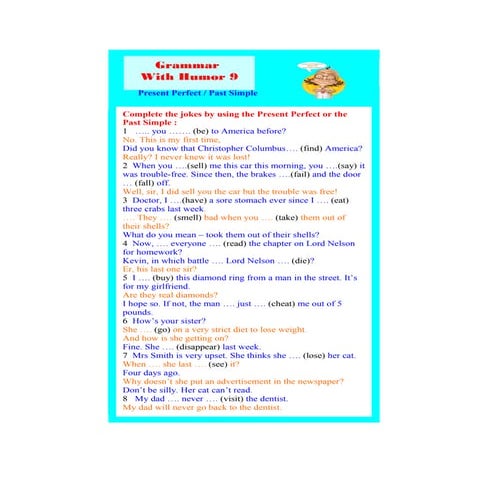 Grammar with Humor 9 | DOC | Fishing Sports | Sports