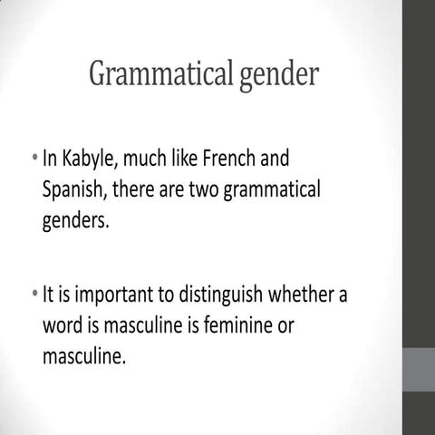 Grammatical gender | PPTX