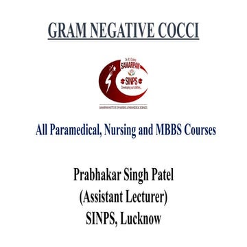 All Paramedical, Nursing and MBBS Courses/GRAM NEGATIVE COCCI.pptx