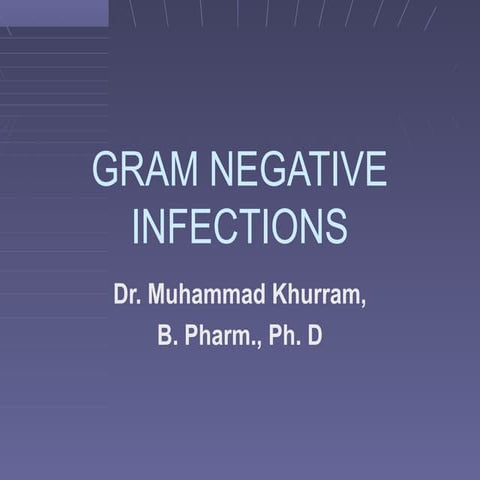 Gram Negative infections.pptx Lecture notes | PPT