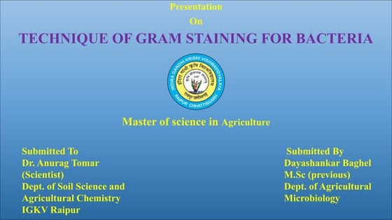 Gram’s staining | PPTX