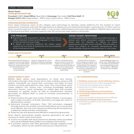 Gram vaani introduction may 2013 | PPTX