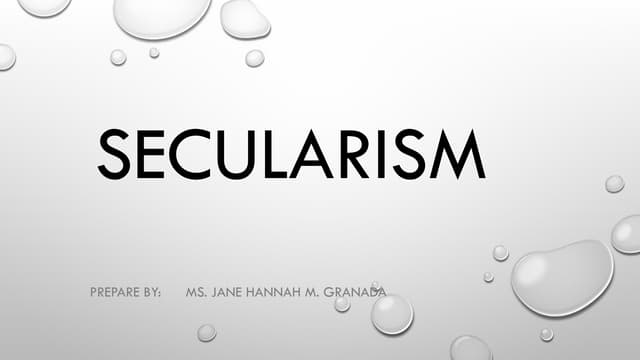 Secularism and its relevance to education | PPTX | Atheism | Religion & Spirituality