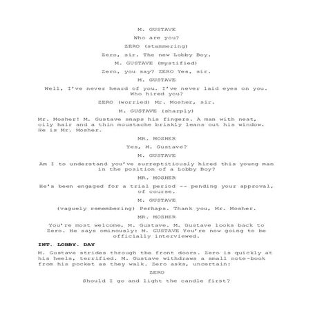 Grand budapest hotel script | DOCX