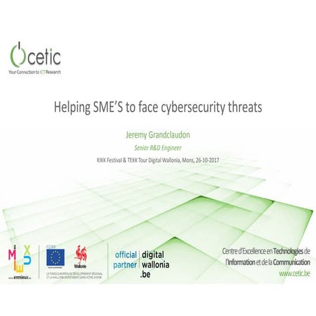 Helping SME’S to face cybersecurity threats | PDF