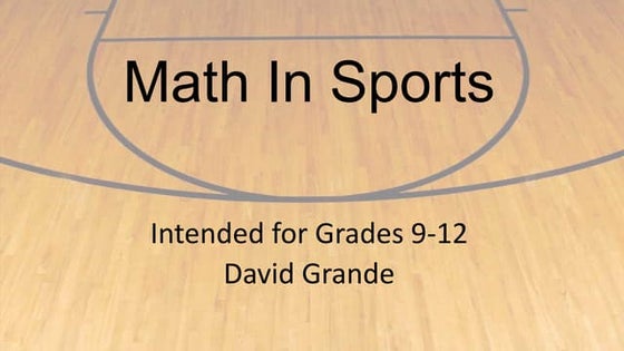 Application of mathematics in sports | PPTX | Basketball | Sports