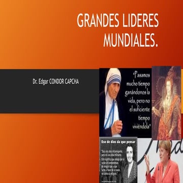 Liderazgo Grandes lideres mundiales | PPTX