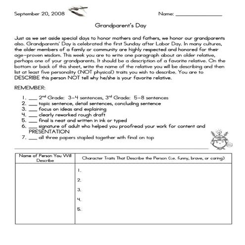 Grandparents day 2nd | PDF