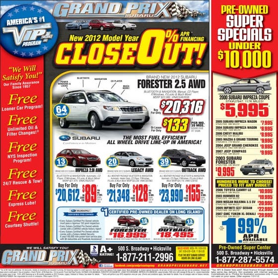 Grand Prix Subaru Sale | PDF