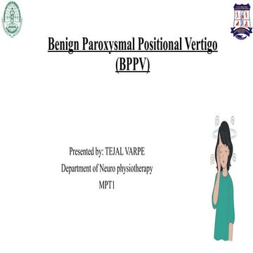Benign Paroxysmal Positional Vertigo (Bppv) | PPTX