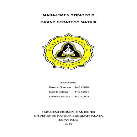 Manajemen Strategis - Grand strategy matrix | DOCX