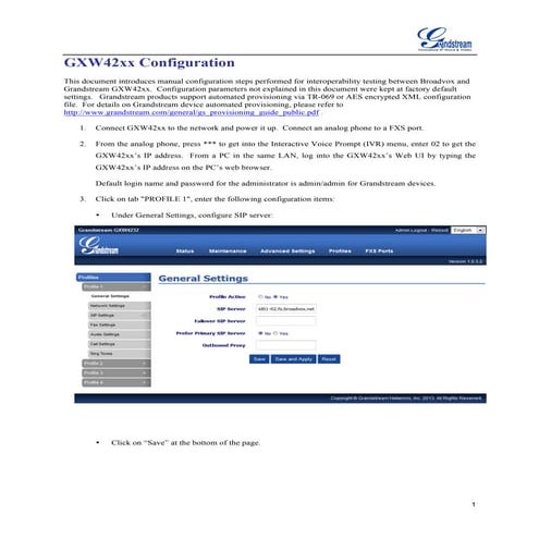Grandstream gxw42xx-configuration | PDF | Computer Networking | Computing