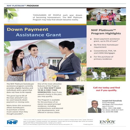 Grant down payment assistance program | PDF