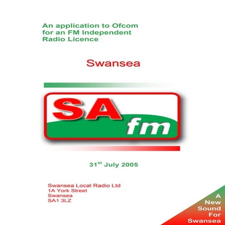 'An Application To Ofcom For The FM Independent Local Radio Licence For ...