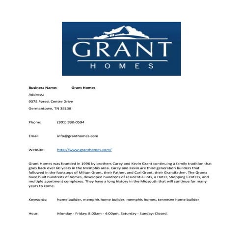 Grant Homes | PDF