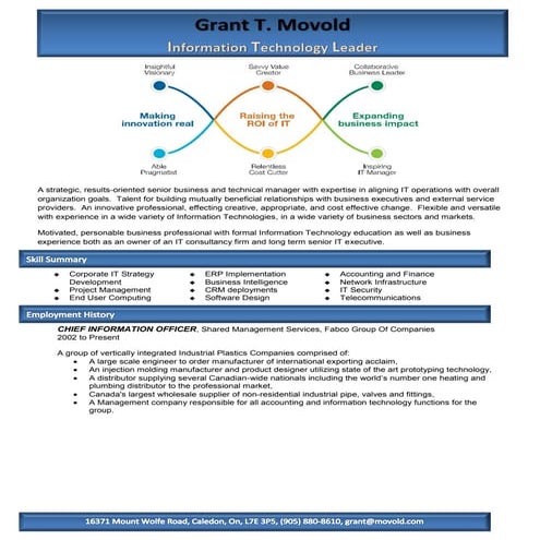 Grant Movold Cv201101 | PDF