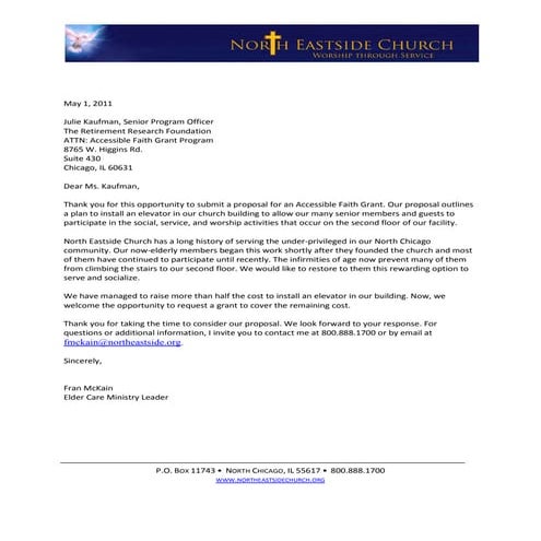 Ministry Proposal Template