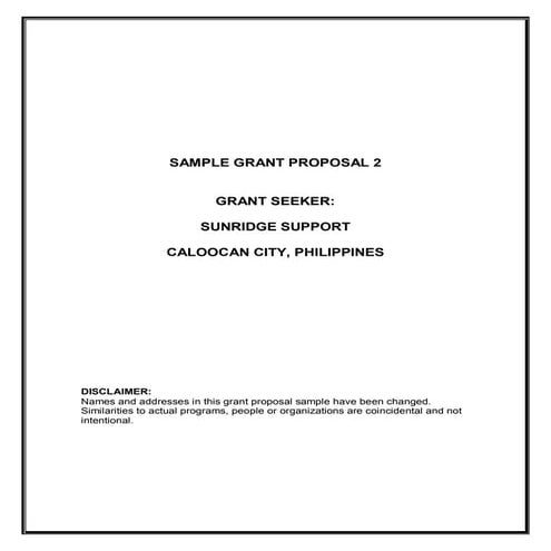 Grant proposal sample2 | PDF
