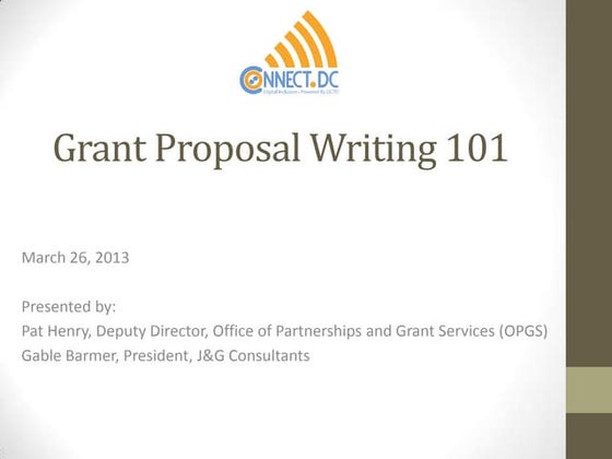 Grant Writing 101 | PPT