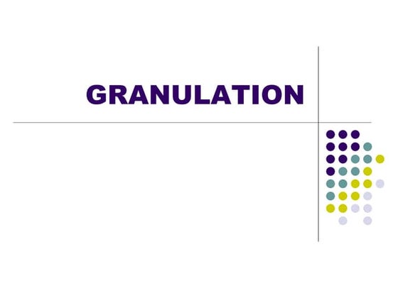Granulation process and types of granulators | PPTX | Geology | Science