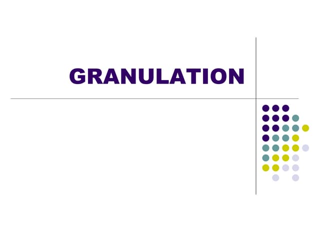 Wet granulation | PPTX