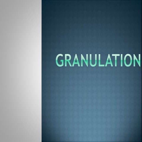 Granulation | PPTX