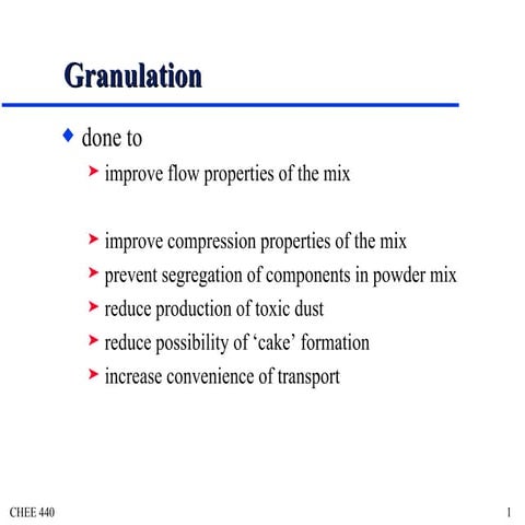 Granulation Process | PPT