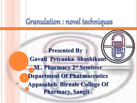 Granulation process and types of granulators | PPTX | Geology | Science