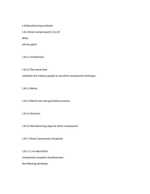 Direct compression method..Mominul Islam | PDF