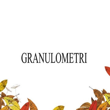 GRANULOMETRI PADA SEDIMENTOLOGI TEKNIK GEOLOGI | PPTX