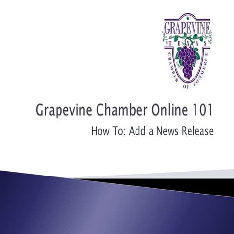 Grapevine Chamber Online 101 - Add a Job Posting | PPTX