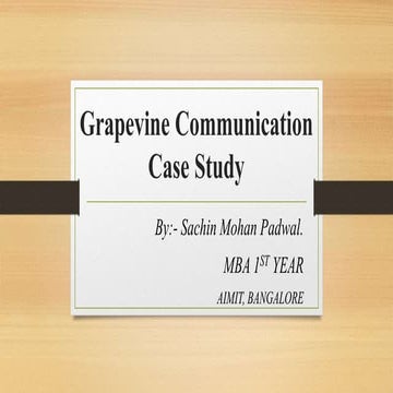 Grapevine communication | PPTX