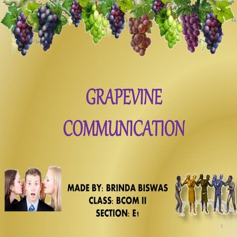 Grapevine Communication of Business | PPTX