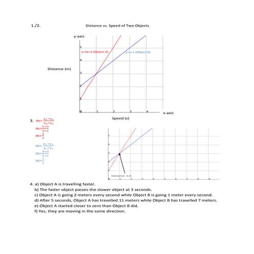 The Two Speeds of Object A and Object B | PDF