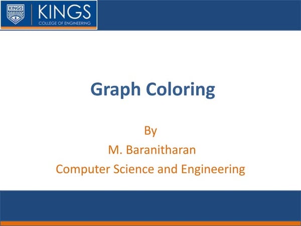 Graph coloring using backtracking Graph coloring using backtracking