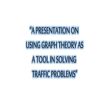 Graph coloring and traffic jams | PPT