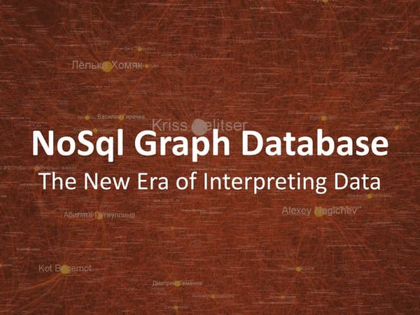 A Nosql Overview And The Benefits Of Graph Databases Nosql East 2009