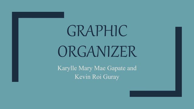 Types of graphic organizers | PPTX