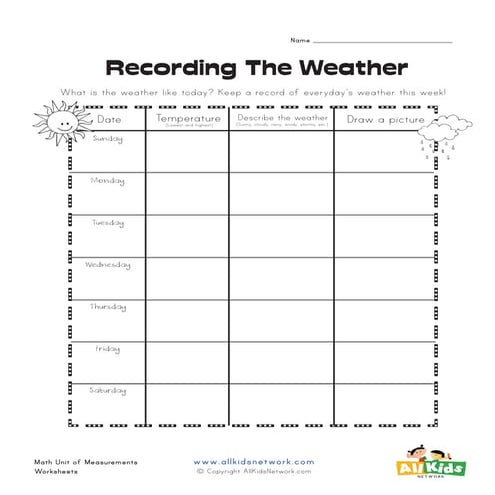 Graphic organizers-recording-weather | PDF